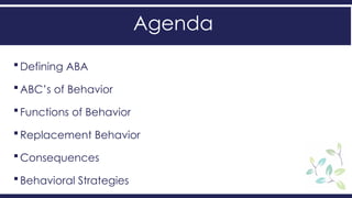 Fundamentals of ABA Strategies to Support Behavior .pptx