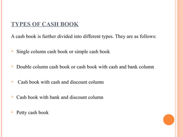 TYPES OF CASH BOOK | PPT