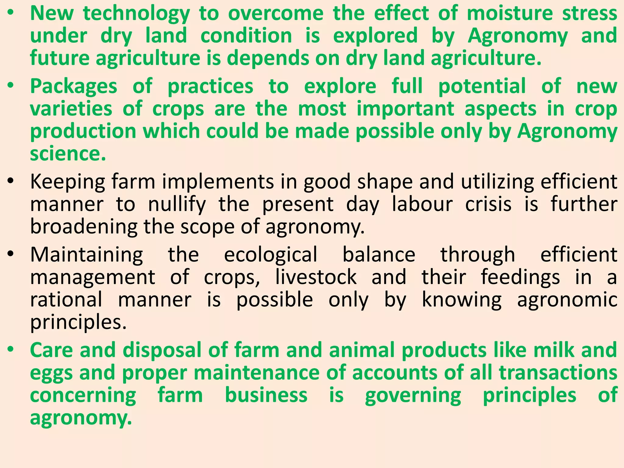 Fundamentals of agronomy part 1 | PPTX