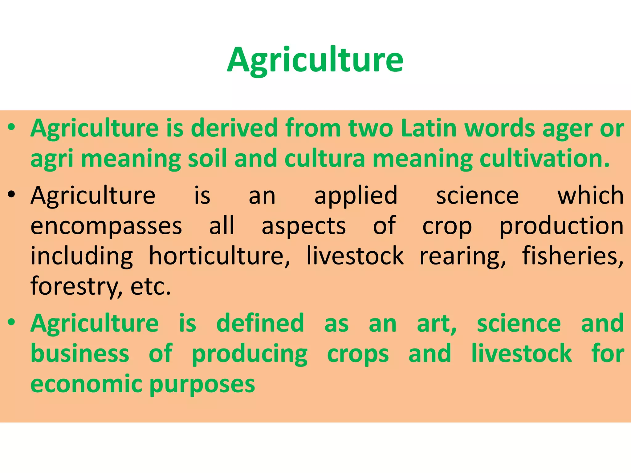 Fundamentals of agronomy part 1 | PPTX