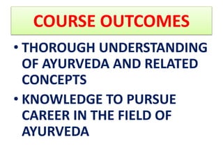 Fundamentals of ayurveda | PPTX
