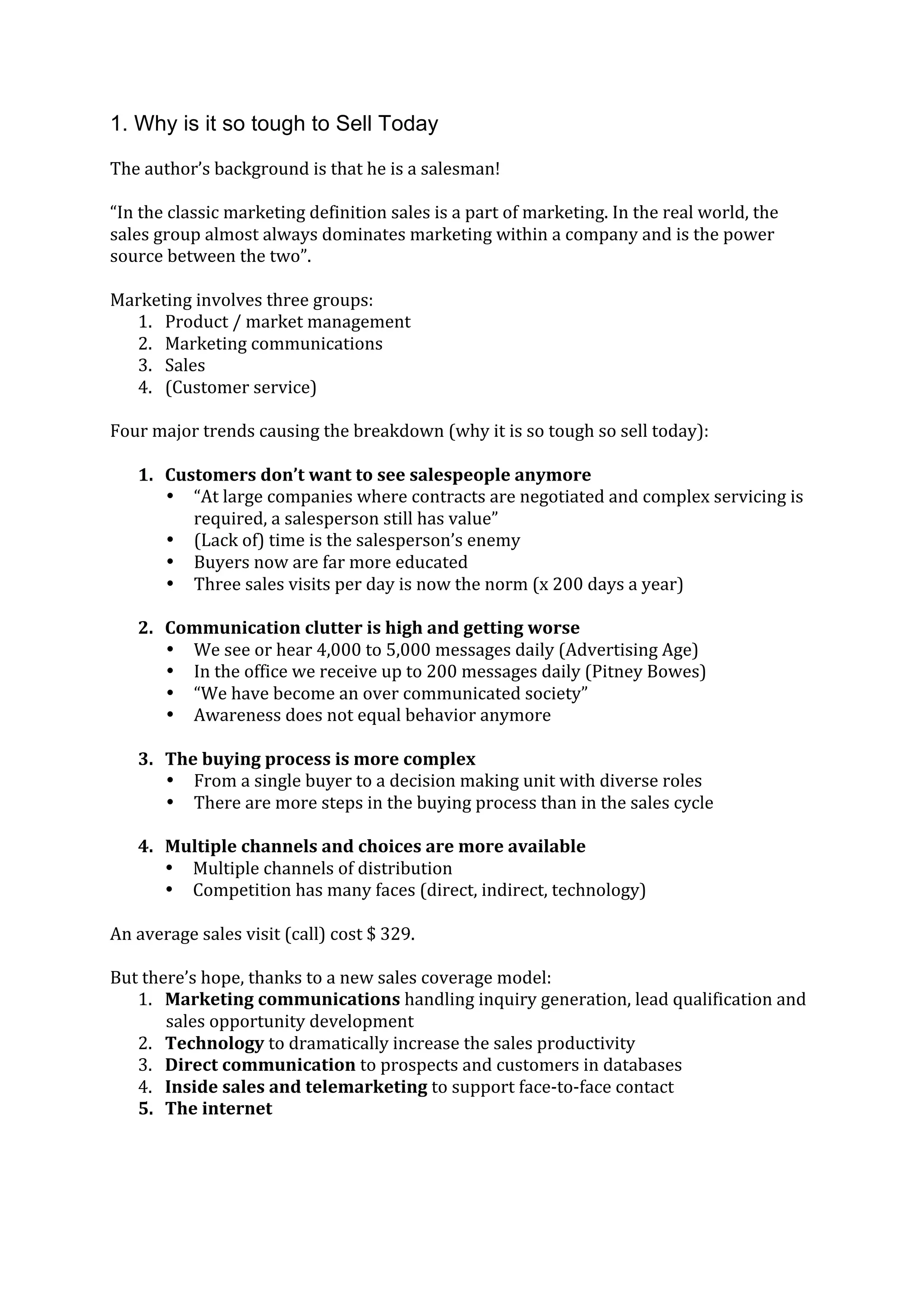 Fundamentals of b2b sales and marketing coe | PDF