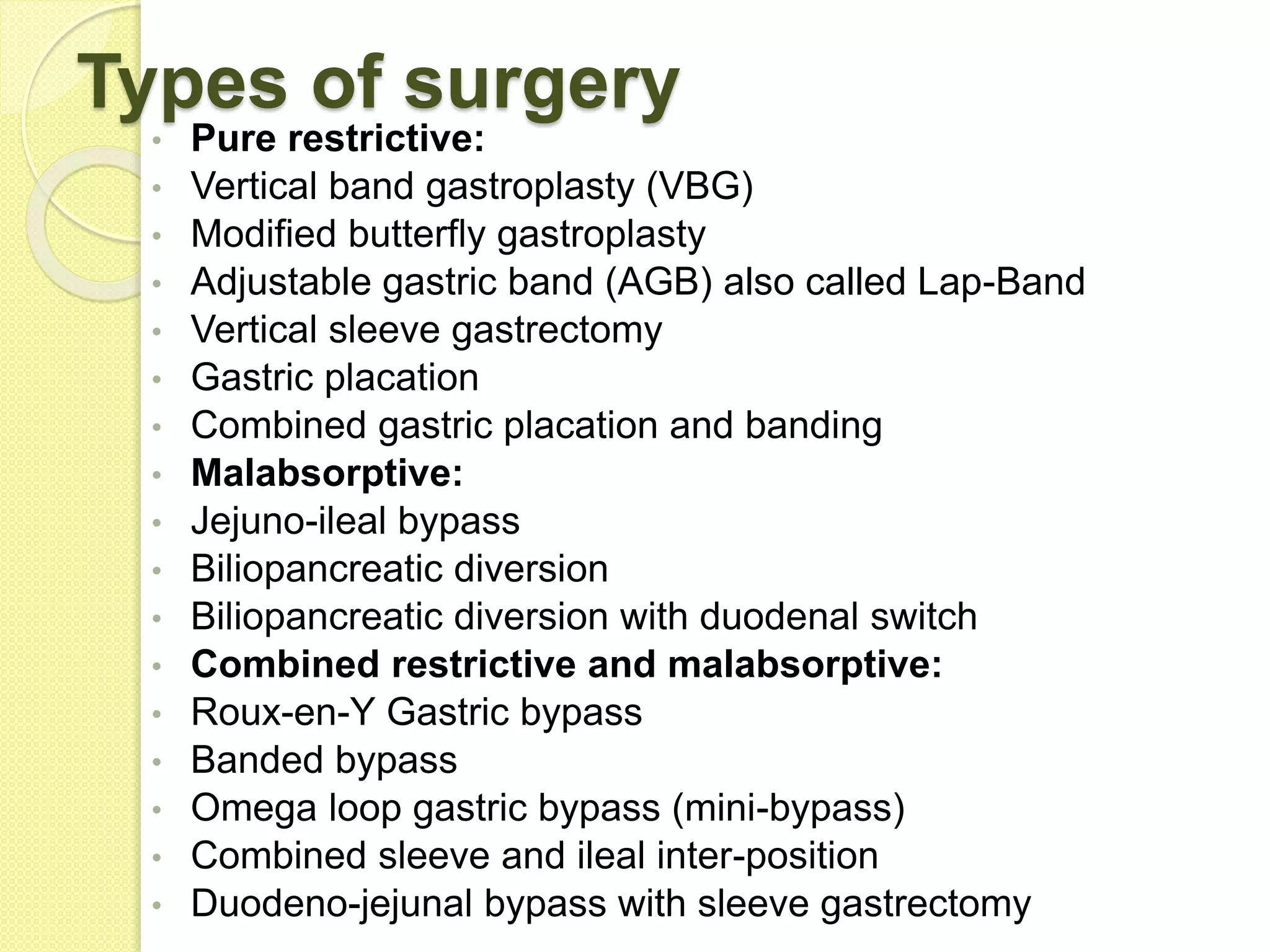 Fundamentals of bariatric and metabolic surgery | PPTX