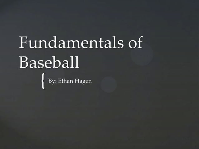 Fundamentals of baseball | PPT