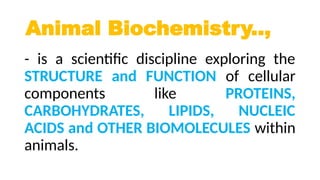 fundamentals of biochemistry: An introduction | PPTX