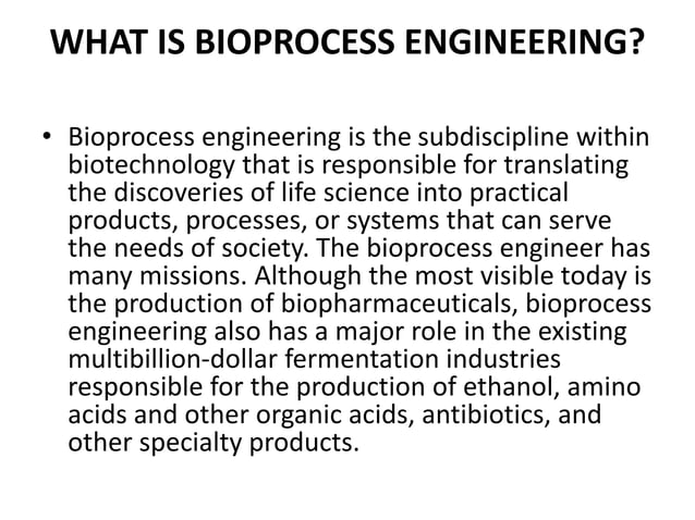 Fundamentals of Biochemical Engineering.pptx | Biotech and Biomedical ...