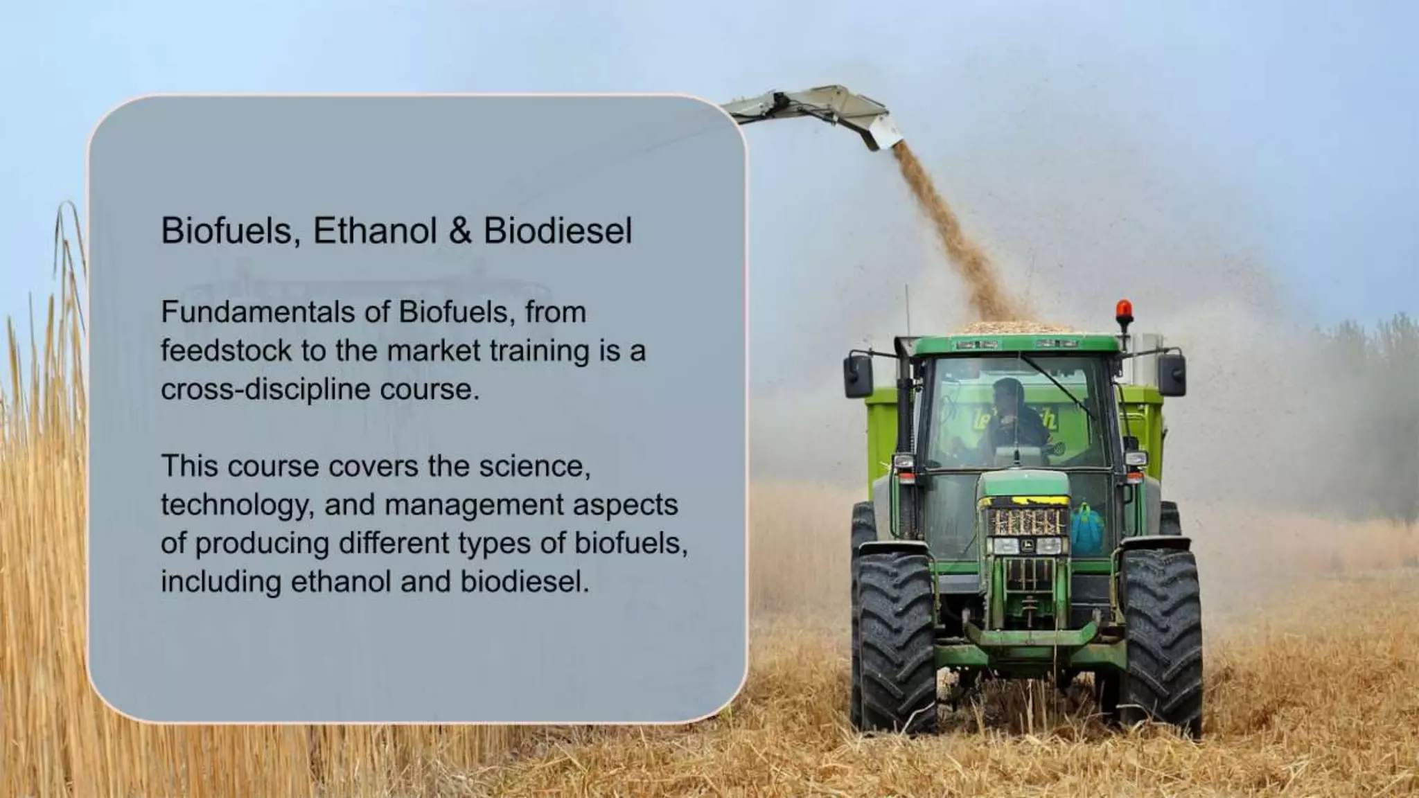 Biofuels Training, Understand BioFuels Types and Industry, Tonex ...