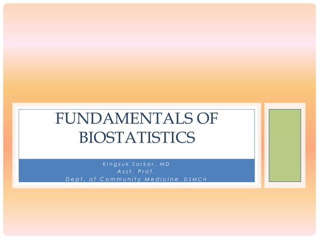 Fundamentals of biostatistics | PPTX | Science