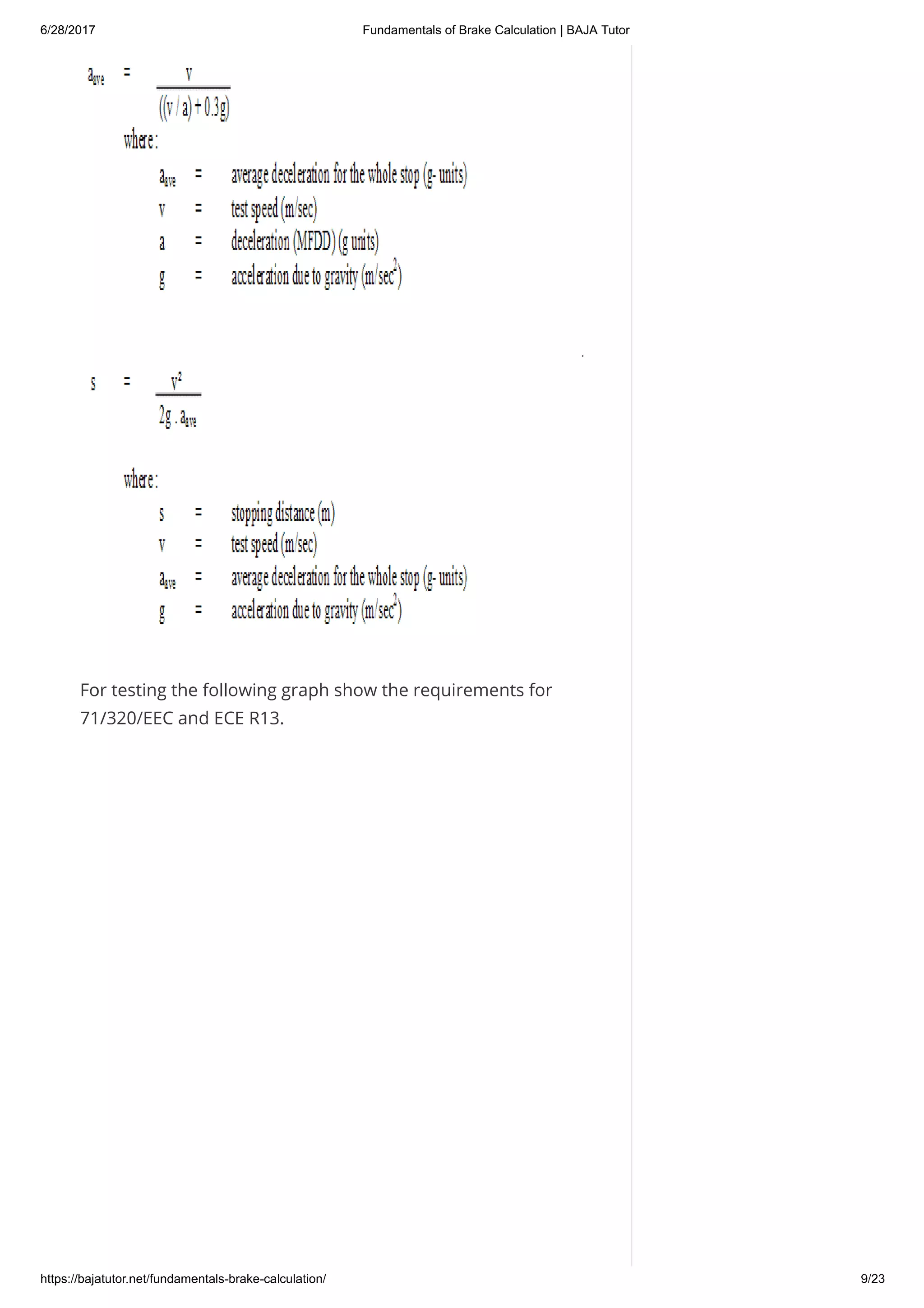 Fundamentals of brake calculation | PDF