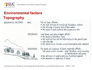Fundamentals of building technology 01 | PPT