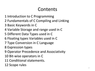 Fundamentals of c language | PPT