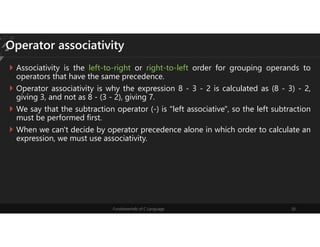 Fundamentals of c language | PPT