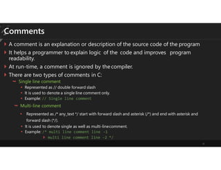 Fundamentals of c language | PPT