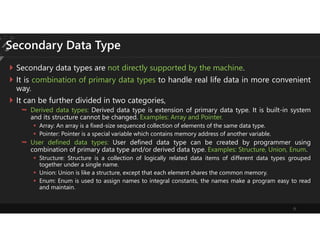 Fundamentals of c language | PPT