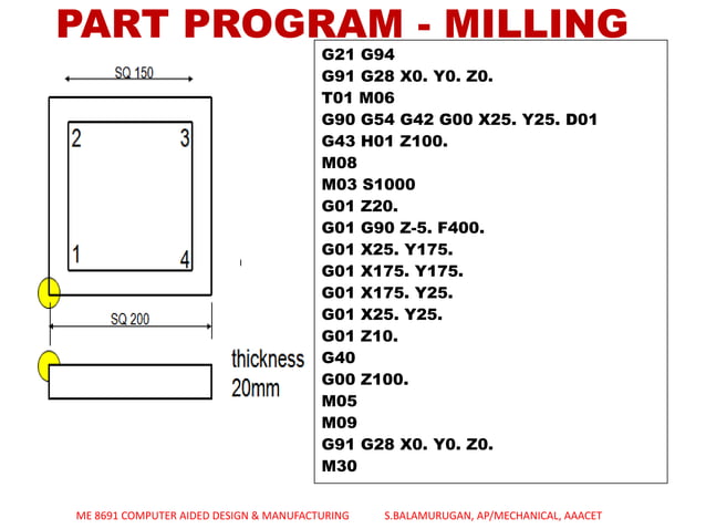 FUNDAMENTALS OF CNC & PART PROGRAMMING - UNIT - 4 CAD&M | PDF