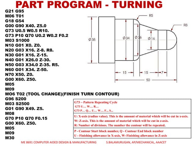 FUNDAMENTALS OF CNC & PART PROGRAMMING - UNIT - 4 CAD&M | PDF