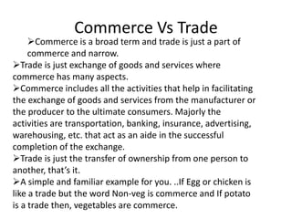Fundamentals of commerce | PPTX
