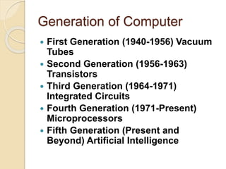 Fundamentals of computer | PPT