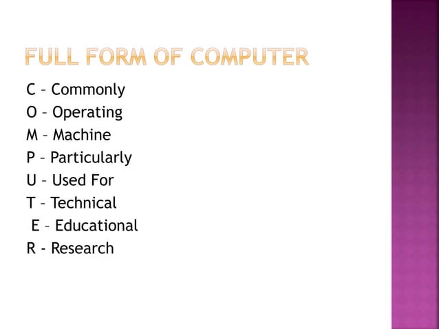 Fundamentals of computer | PPT