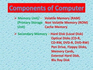 Fundamentals of computer | PPTX | Computing | Technology & Computing