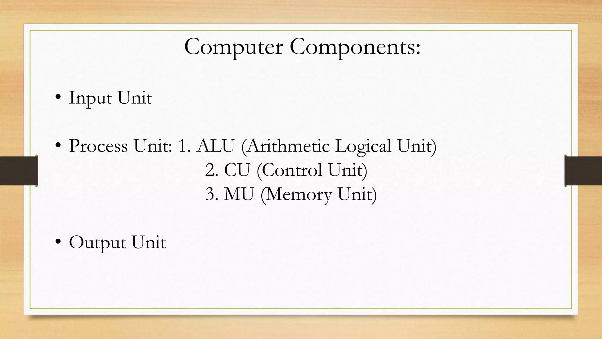Fundamentals of computer | PPT