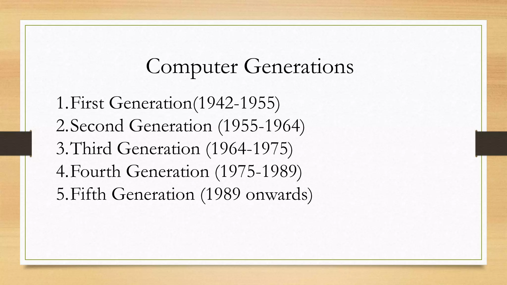 Fundamentals of computer | PPT
