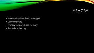 Fundamentals of computer Part 1 | PPTX