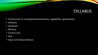 Fundamentals of computer Part 1 | PPTX