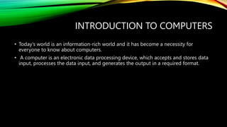 Fundamentals of computer Part 1 | PPTX