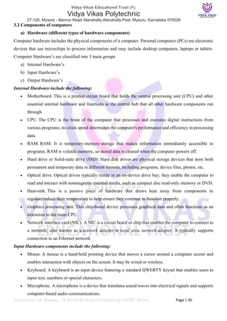 Fundamentals of Computer 20CS11T Chapter 3.pdf