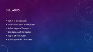 Fundamentals of computer and information system(unit 1) | PPT