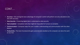 Fundamentals of computer and information system(unit 1) | PPT