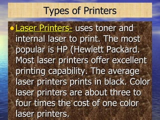 Fundamentals of computer output devices | PPT