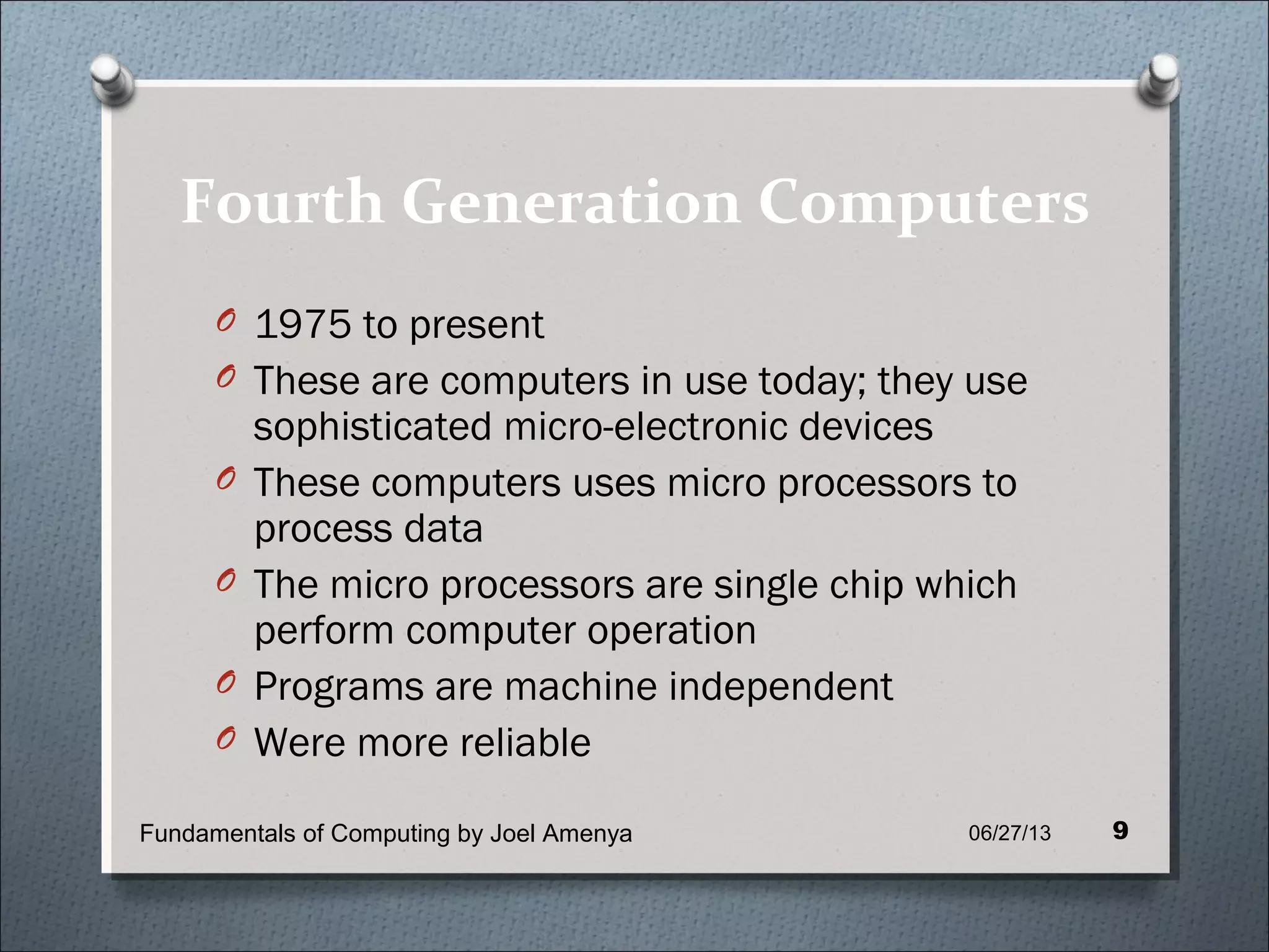 Fundamentals of computing | PPT
