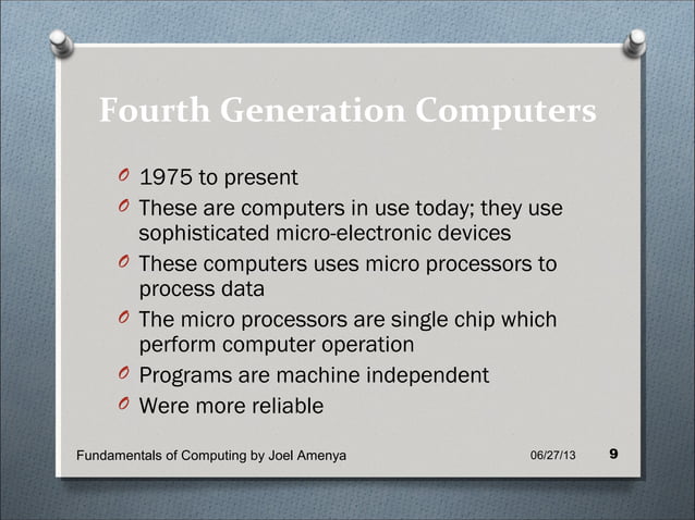 Fundamentals of computing | PPT