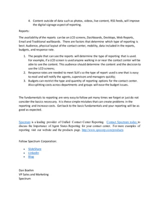 Fundamentals of contact center reporting | PDF