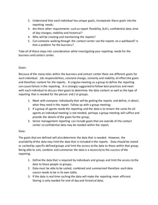 Fundamentals of contact center reporting | PDF