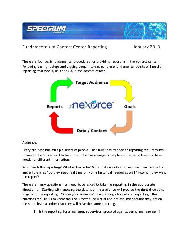 Fundamentals of contact center reporting