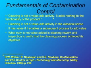 Fundamentals Of Contamination Control | PPT