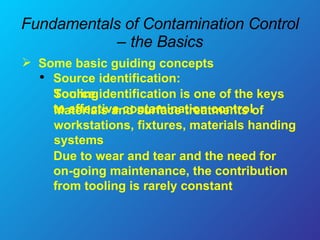 Fundamentals Of Contamination Control | PPT