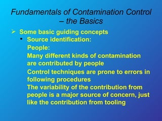 Fundamentals Of Contamination Control | PPT