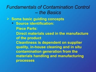 Fundamentals Of Contamination Control | PPT
