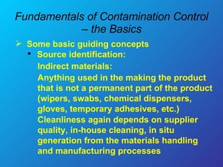 Fundamentals Of Contamination Control | PPT