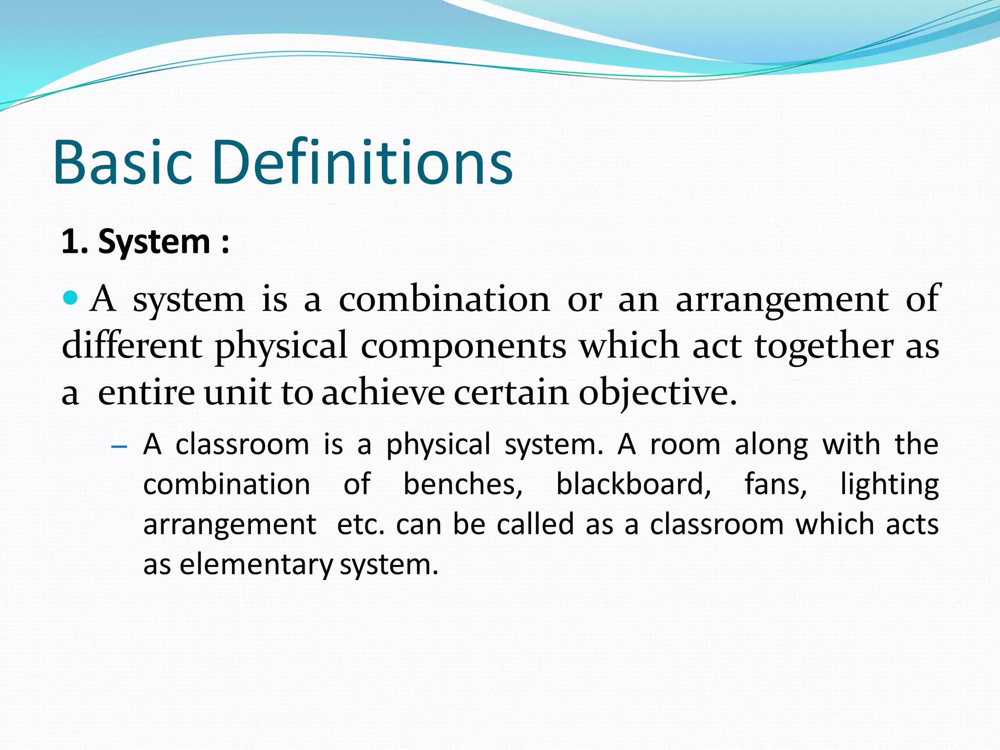 automatic control, Basic Definitions, Classification of Control systems ...