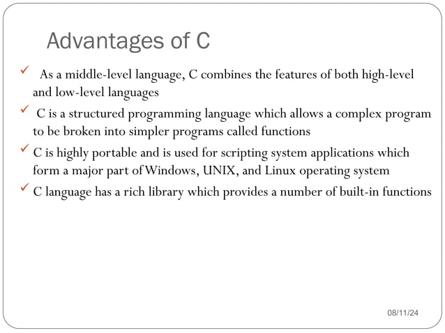 Fundamentals of c programming techniques | PPT