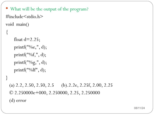 Fundamentals of c programming techniques | PPT