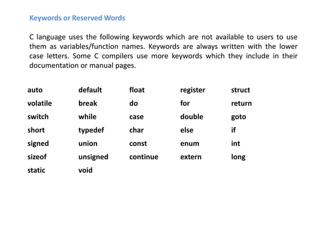 Fundamentals of c programming