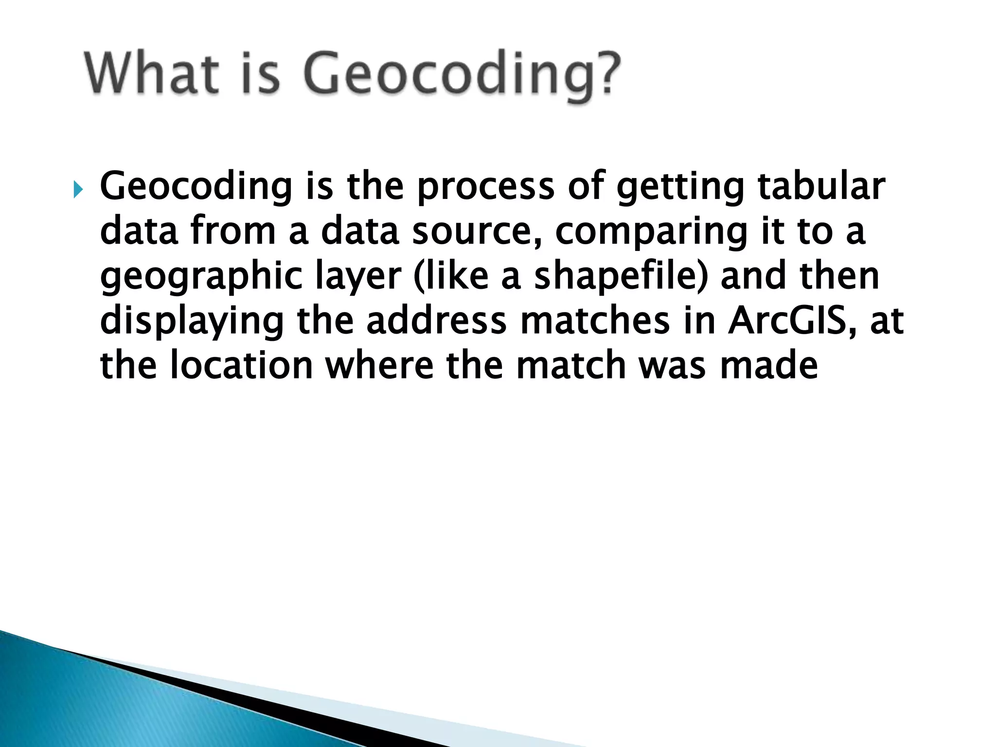 Fundamentalsof Crime Mapping Geocoding | PPTX