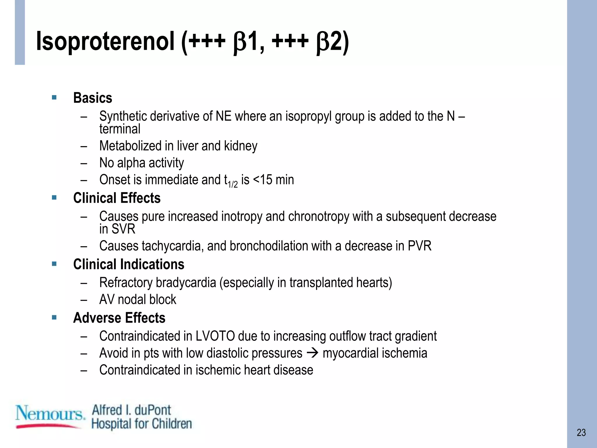 Fundamentals of critical care - vasoactive agents | PPT