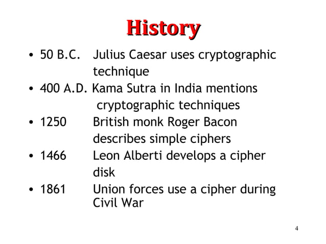 Fundamentals of cryptography | PPT